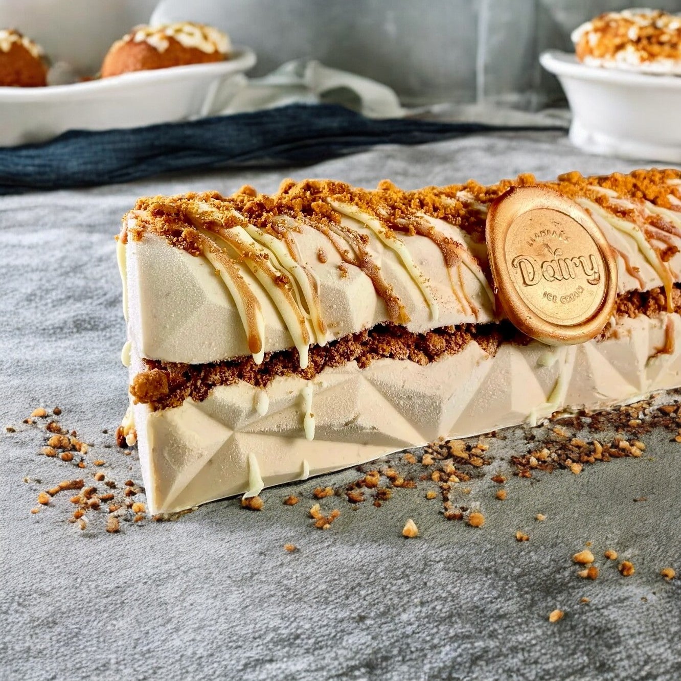 Lotus Biscoff Ice Cream Log | Llanfaes Dairy Ice Cream