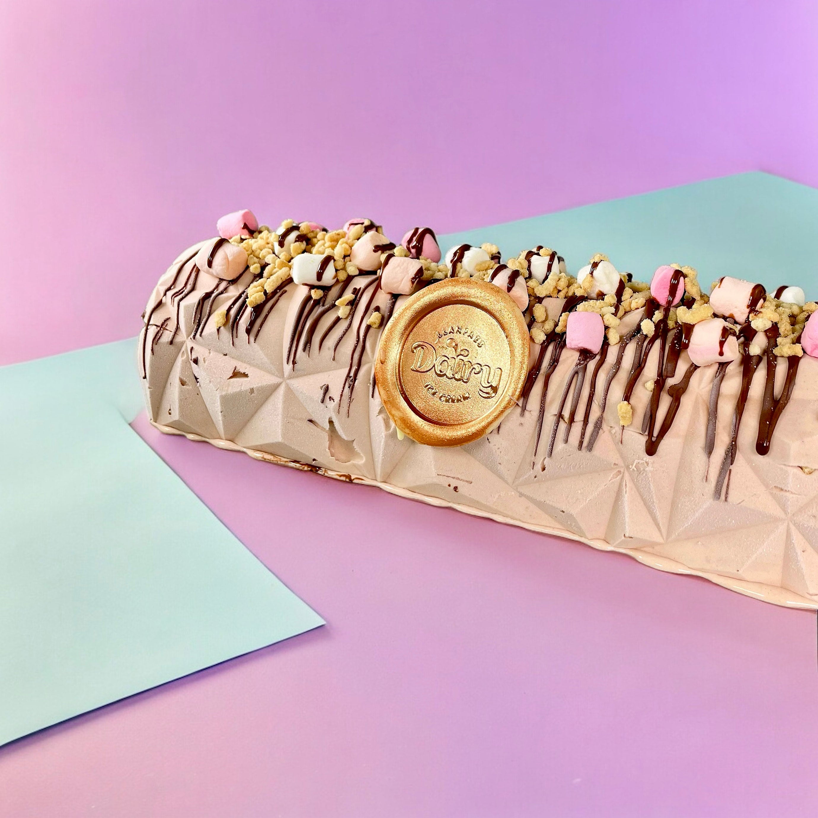 Nutella Rocky Road Ice Cream Log | Llanfaes Dairy Ice Cream