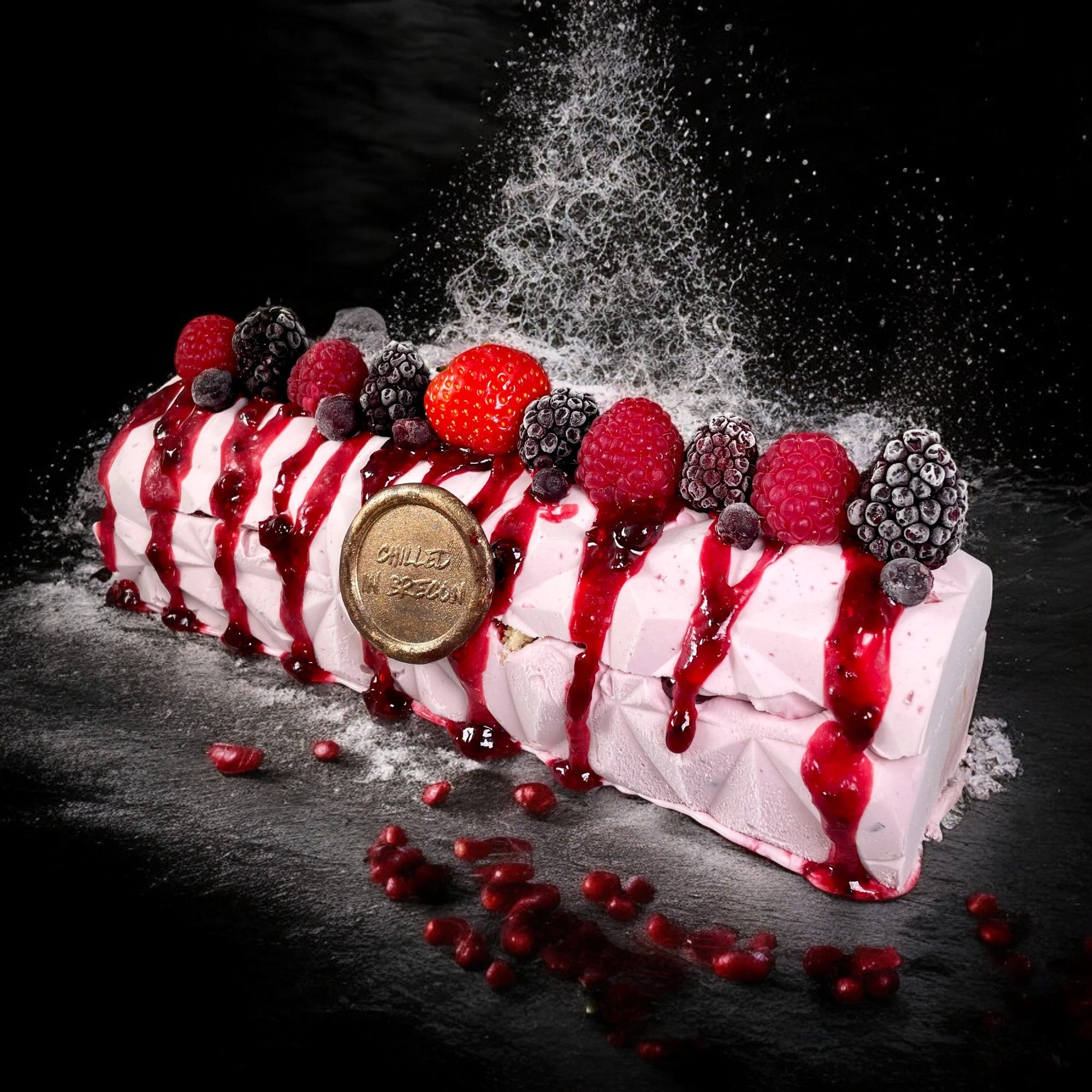 Winter Berry Ice Cream Log | Llanfaes Dairy Ice Cream