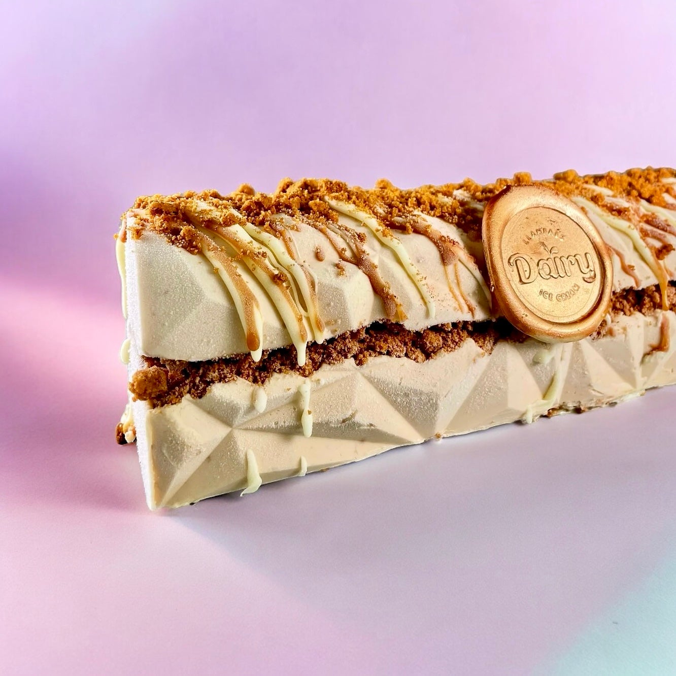 Lotus Biscoff Ice Cream Log | Llanfaes Dairy Ice Cream