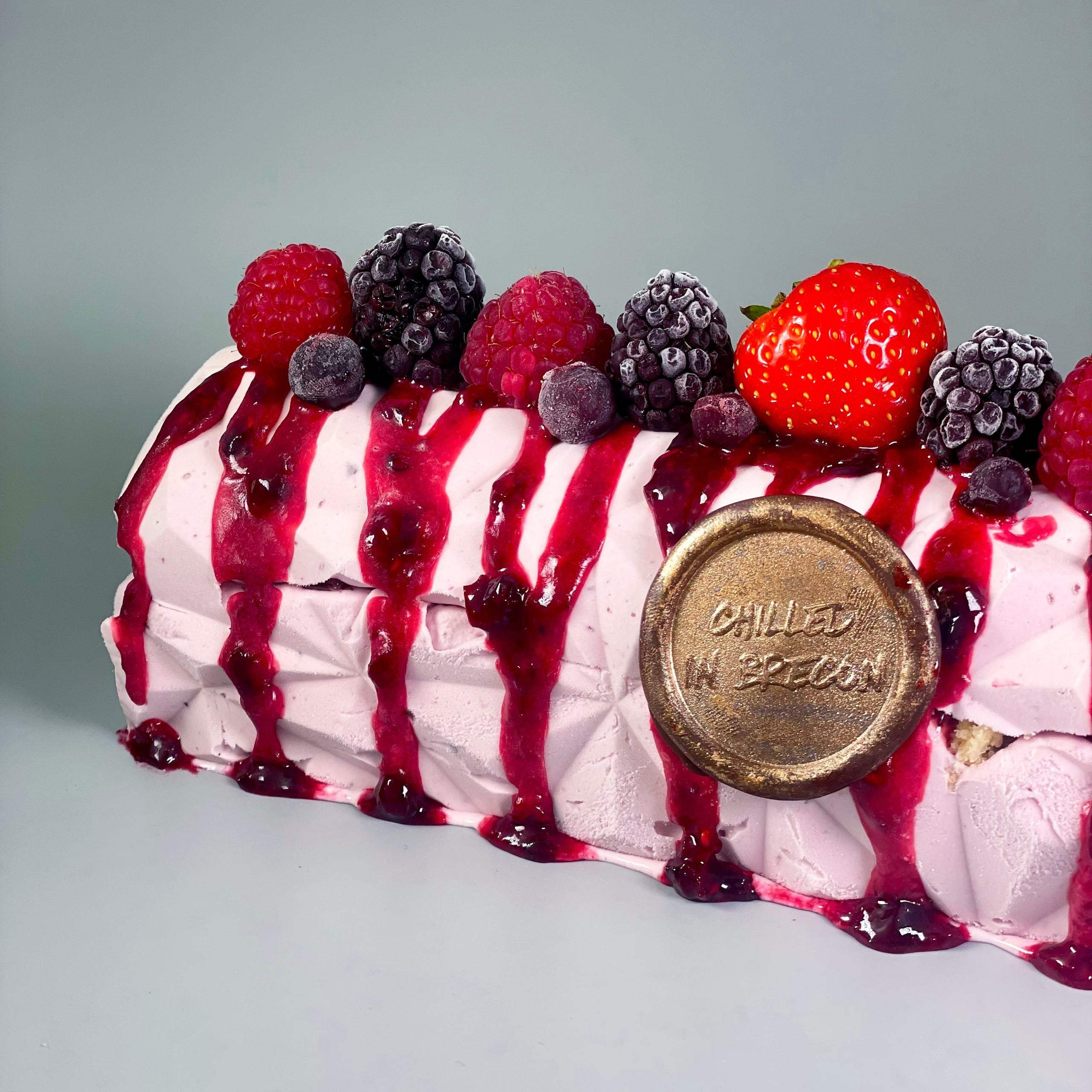 Winter Berry Ice Cream Log | Llanfaes Dairy Ice Cream