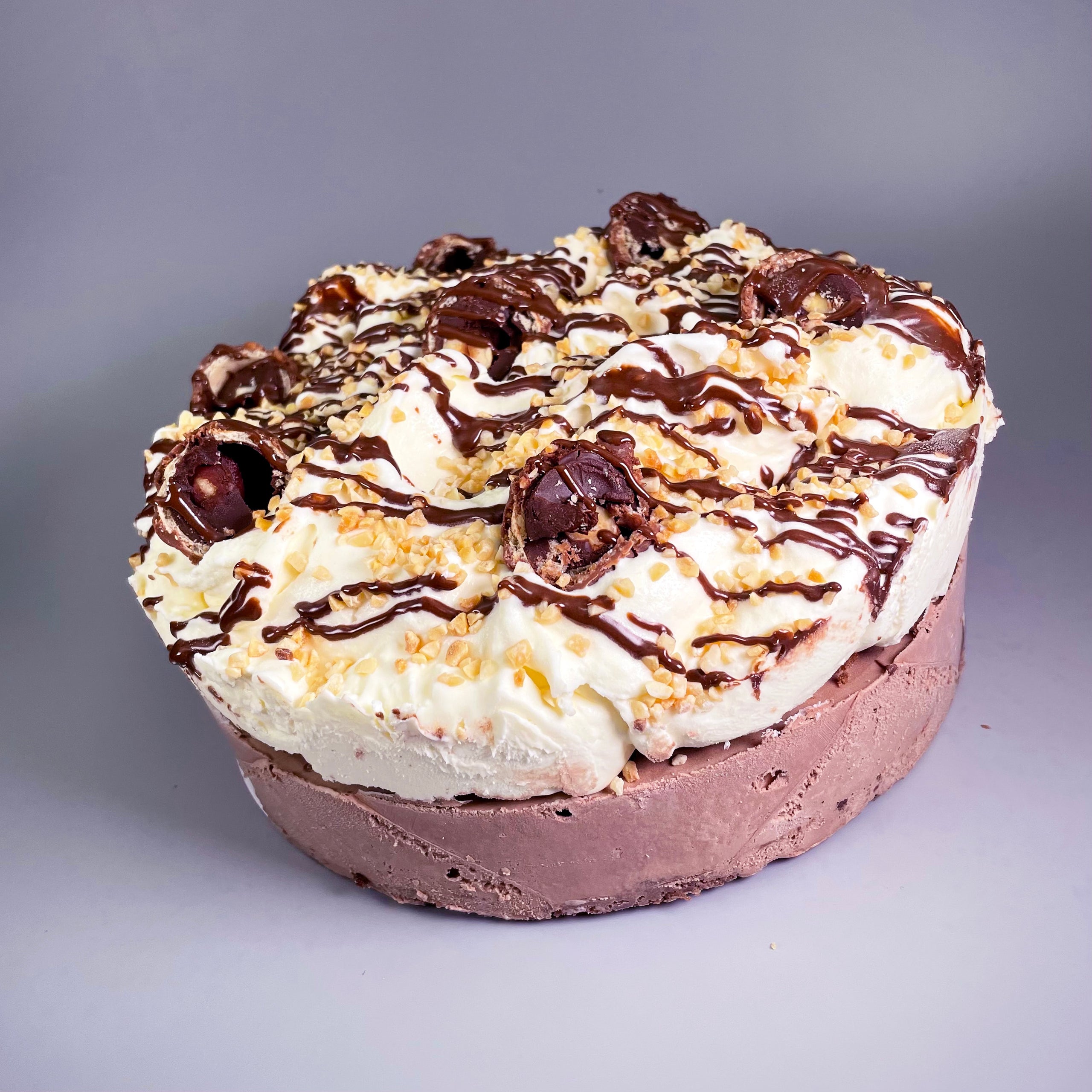 Ferrero Rocher & White Chocolate Ice Cream Cake | Llanfaes Dairy Ice Cream